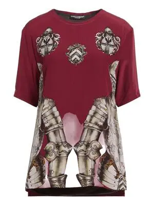 Dolce & Gabbana Short Sleeve Printed Top - Red
