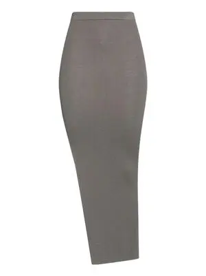 Rick Owens Knitted Side-slit Pencil Skirt - Gray