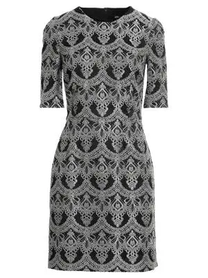 Dolce & Gabbana Jacquard Flared Dress - Black