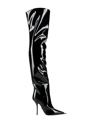DOLCE & GABBANA Dolce & Gabbana Over-the-Knee Patent Leather High Heel Boots