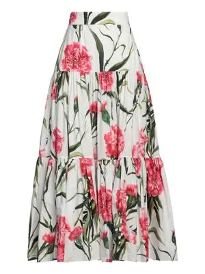 Dolce & Gabbana Floral Print Tiered Maxi Skirt - Multicolor