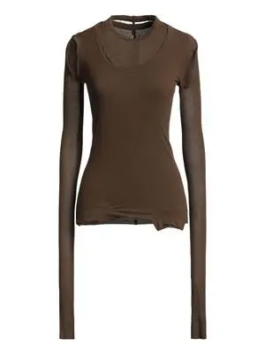 Rick Owens Cutout Crewneck Jumper - Brown