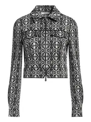 Max Mara Logo-print Jacquard Jersey Jacket - Black