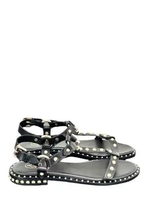 ASH Ash Open Toe Flat Sandals With Buckle Straps And Stud Detailing