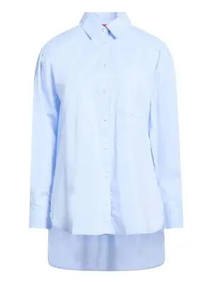 MAXCO. Max&co. Plain Poplin Shirt With Classic Collar - Blue