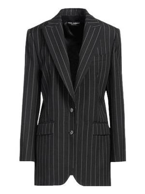 DOLCE & GABBANA Dolce & Gabbana Single-Breasted Pinstriped Twill Blazer