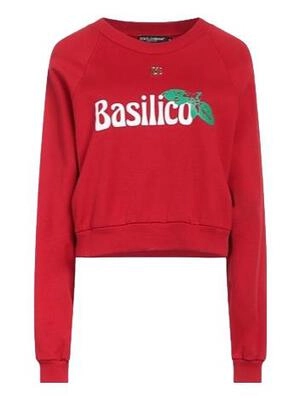 Dolce & Gabbana Printed Crewneck Sweatshirt - Red