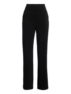 Max Mara Solid Stretch Wide-leg Trousers - Black
