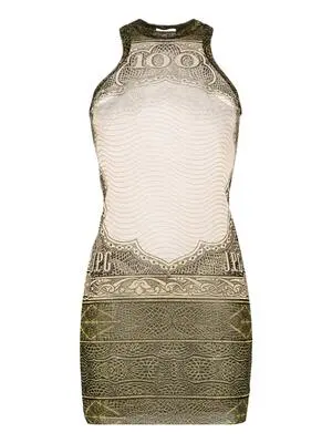 JEAN PAUL GAULTIER Sleeveless Grid Dress - Multicolor