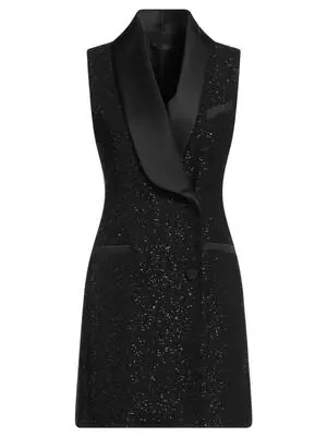 Max Mara Sleeveless Sequined Suit Dress - Black