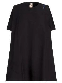 Marni Embroidered Short-sleeve Dress - Black
