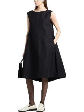 Marni Sleeveless Solid-color Midi Dress With Pockets - Black