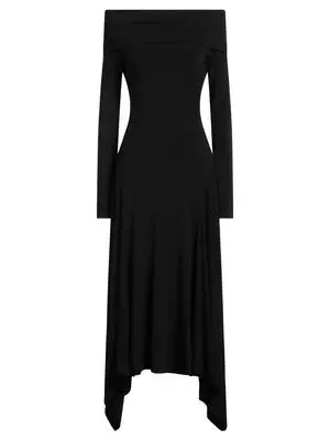 Max Mara Off-the-shoulder Long Sleeve Midi Dress - Black