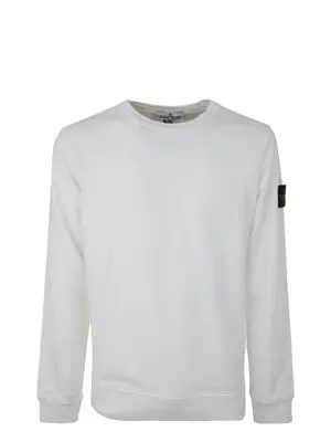 Stone Island Stone Island Logo Patch Crewneck Sweatshirt White