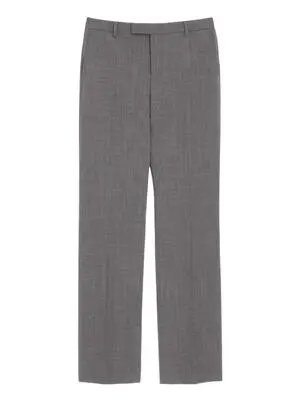 Valentino Garavani Mouliné Wool Trousers - Gray