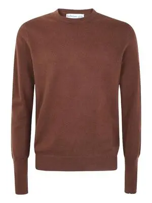 BALLANTYNE Ballantyne Crew Neck Long Sleeve Sweater Brown