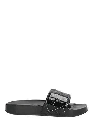 Tory Burch Two-tone Flat Pool Slides - Black