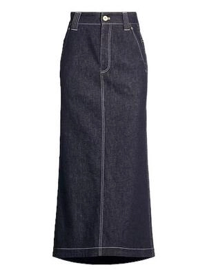 BRUNELLO CUCINELLI Brunello Cucinelli Dark Wash Denim Maxi Skirt