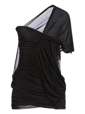 Rick Owens One-shoulder Draped Top - Black
