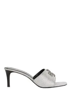 Tory Burch Sequin Embellished Stiletto Heel Slide Sandals - Gray