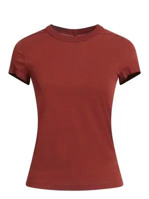 Rick Owens Stylish And Versatile Solid Color T-shirt - Red