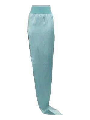 RICK OWENS Rick Owens Asymmetric Satin Midi Skirt