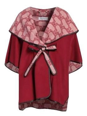 Max Mara Reversible Belted Cape Coat - Red