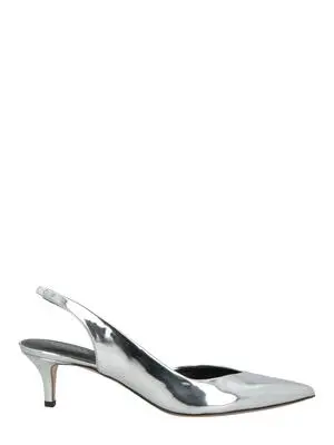 Isabel Marant Étoile Metallic Patent Leather Slingback Stiletto Heels - Gray