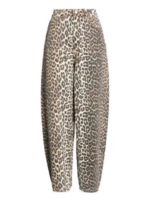GANNI Leopard Print Five-pocket Jeans - Multicolor