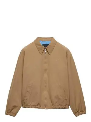 PRADA Prada Cotton Zip-Up Jacket With Embroidered Logo