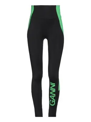 GANNI Two-color Sports Leggings - Black