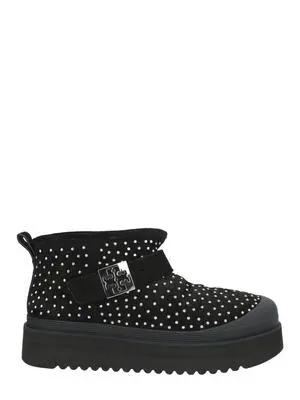 Tory Burch Suede Platform Ankle Boots With Studs And Buckle Detail - Black