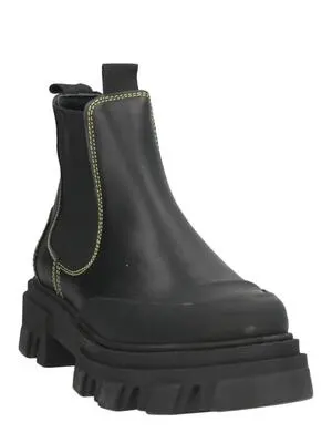 GANNI Leather Block-heel Boots