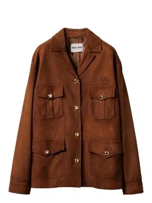 Miu Miu Suede Jacket - Brandy