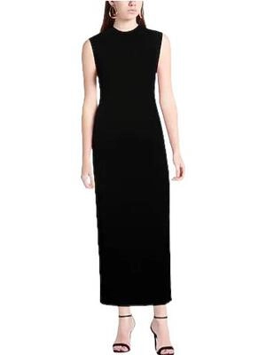 Sportmax Sleeveless Turtleneck Knit Dress - Black