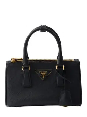 Prada Galleria Mini Saffiano Leather Bag - Black