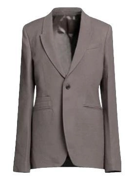 Rick Owens Single-breasted Flannel Suit Jacket - Gray