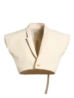 Rick Owens Short Coat With Lapel And Buttons - White