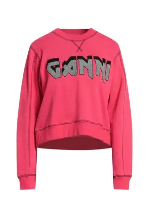 GANNI Fleece Sweatshirt - Red