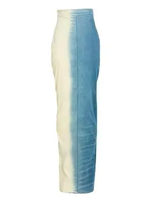 Rick Owens Minimalist Denim Pencil Skirt - Blue
