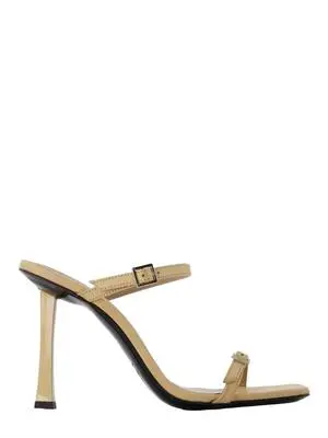 By Far Flick 90mm Square Toe Sandals - Nude
