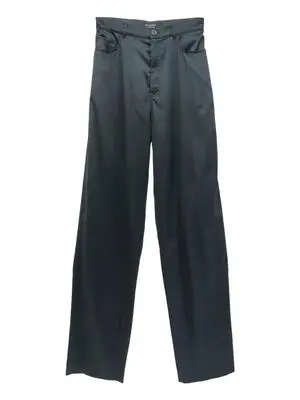 Balenciaga Loose-cut Stretch-satin Trousers - Black