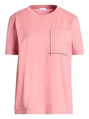 Brunello Cucinelli Solid Crew Neck Short-sleeve T-shirt - Pink