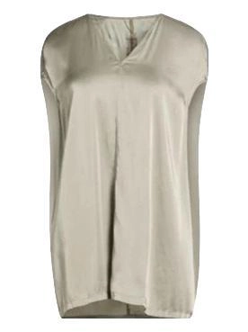 Rick Owens Satin V-neck Short-sleeve Top - Nude