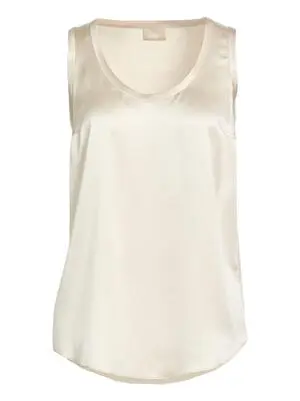Brunello Cucinelli Sleeveless Satin Top - White