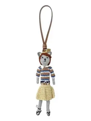 Miu Miu Crochet Character Accessory - Tan/gold