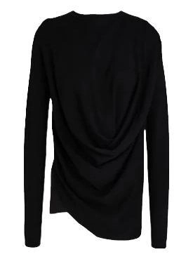 Rick Owens Long-sleeve Knitted Top - Black