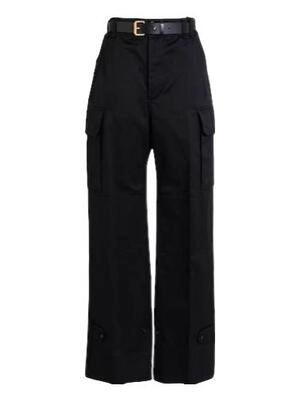 Saint Laurent High-waisted Multi-pocket Cargo Pants - Black