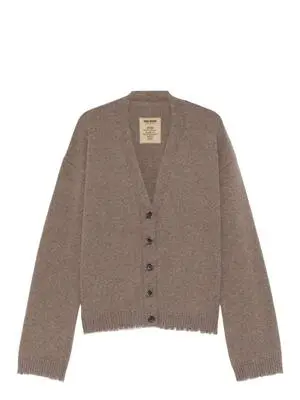 UMA WANG Cashmere V-neck Cardigan - Brown