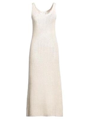 Chloé Knitted Perforated Sleeveless Maxi Dress - White